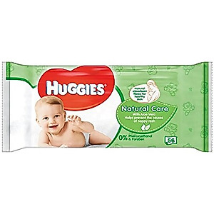 Baby Wipes Hugies Natural Care with Aloe Vera 10 Pack of 56 Wipes