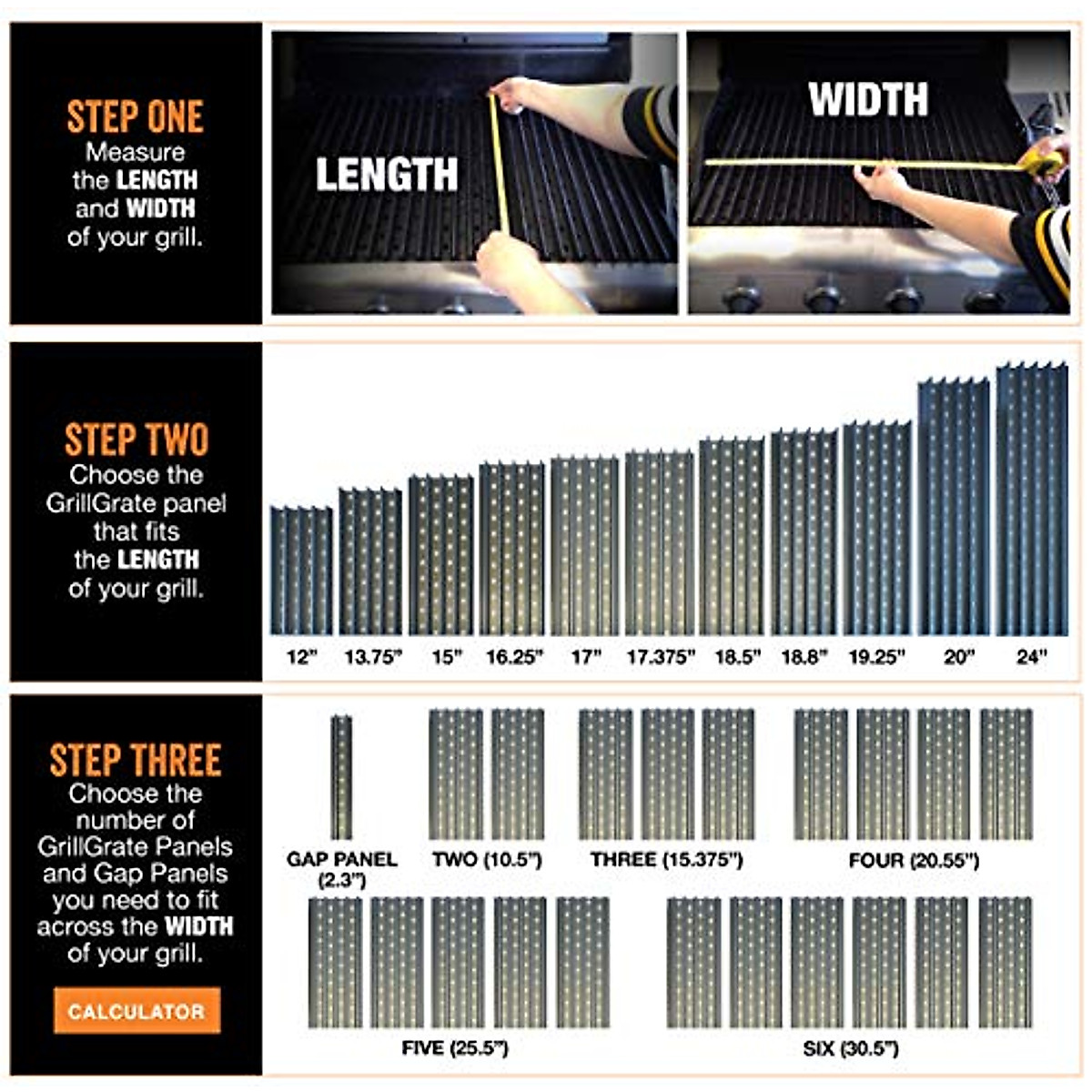 GrillGrate - 12" Grill Grates - 2 Panel Sear Station for Pellet Grills, with Grate Tool, Highly Conductive, Easy to Clean, Perfect Sear Marks (SS12)