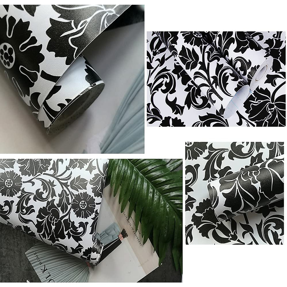 Self Adhesive Vinyl Red Peony Floral Shelf Liner Contact Paper Dresser Drawer Cabinets Liner Furniture Paper Wall Sticker Peel and Stick Floral Wallpaper