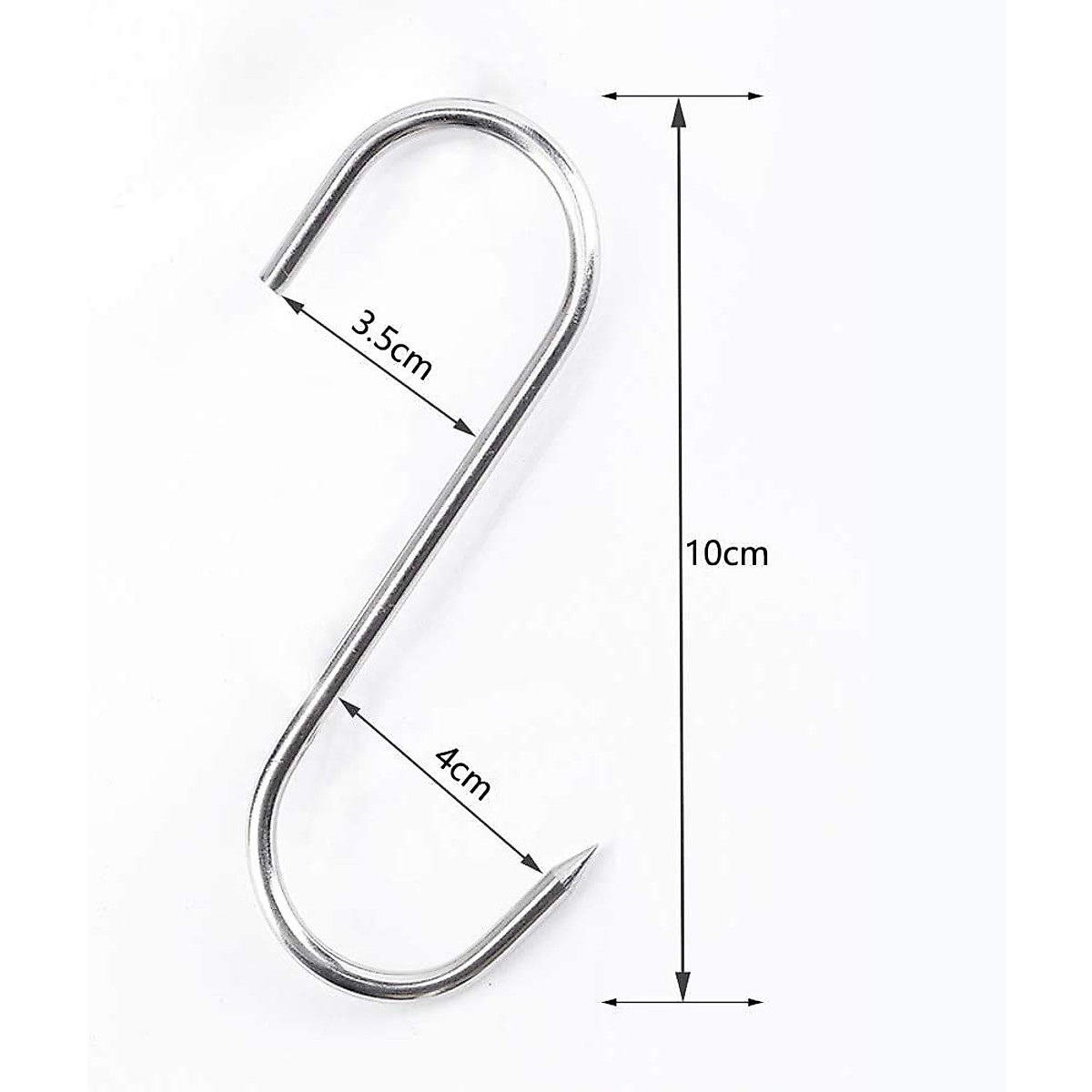 20Pcs 5 Inches Stainless Steel Butcher Hook, Stainless Steel Butcher Hooks for Meat Processing