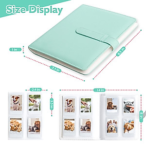 256 Pockets Photo Album for Fujifilm Instax Mini LiPlay 11 9 8+ 8 7S Instant Camera/Mini Link SP-1 Printer, Polaroid Snap SnapTouch PIC-300 Z2300 Mint Zip Instant Camera Printer (Mint)