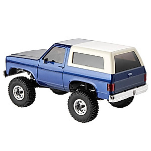 FairRC Mod 1/24 RC Crawler FCX24 Chevy K5 Blazer Officially Licensed, Mini RC Car Pick Up Truck & SUV 2 in 1, 4WD 8km/h 2 Speeds Switch, 2.4GHz 3CH Off-Road RC Model with LED Lights for Adults, Blue