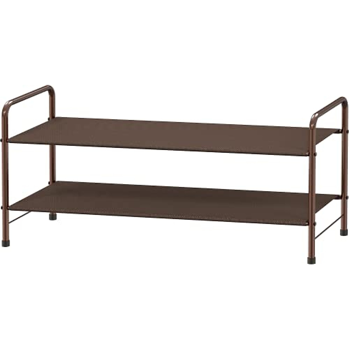 Simple Houseware 2-Tier Shoe Rack Storage Organizer, Bronze