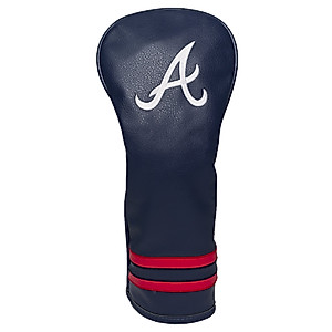Team Golf MLB Atlanta Braves Vintage Fairway Head Cover Vintage Fairway Golf Club Headcover, Form Fitting Design, Retro Design & Superb Embroidery