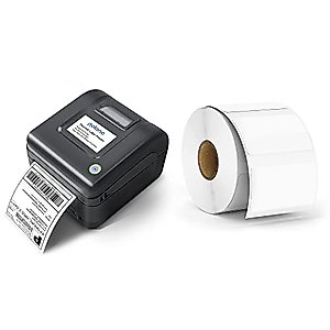 POLONO Label Printer, PL420 4x6 Thermal Printer, High-Speed Shipping Label Printer, Commercial Direct Thermal Printer, 2.25”x1.25” Direct Thermal Label, Self-Adhesive Address Shipping Thermal Stickers