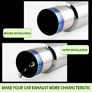 Salior 2PCS Car Turbo Whistle - Universal Turbo Sound Exhaust Muffler Pipe Whistle Muffler - Aluminum Alloy Turbo Exhaust Whistle for Car Truck SUV Motorcycle (Gold/2pcs), 3.13x1.32x1.32 inch