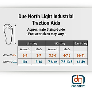 Due North Light Industrial Ice Cleats for Walking and Working - 12 Replaceable Ice Diamond Spikes (Pair)