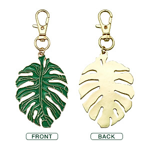 Tropical Palm Leaf Keychain Green Leaf Key Ring Tropical Party Decoration Birthday Luau Hawaiian Party Decoration