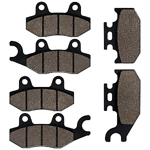LOCOPOW Brake Pads Rhino 660 700 Front and Rear Compatible with Yamaha Rhino 660 YXR660 4x4 2004-2007 / Raptor 700 700R YFM700 2006-2012 / Rhino 450 YXR450 4x4 2006-2009