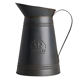 REDECKER Nylon Toilet Brush with Dark Coated Metal Holder, Oiled Thermowood Handle, Replaceable Head, Vintage Design, Made in Germany