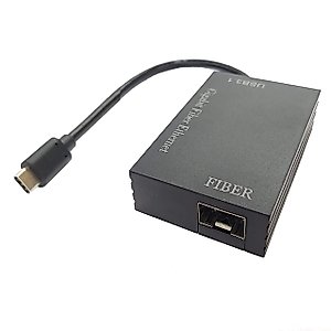 HINYSENO Type-C to SFP Gigabit Fiber Ethernet Adapter 10/100/1000Mbps RJ-45 Type C Gigabit Ethernet Network Card