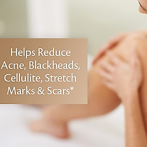 Brown Sugar Scrub Face Foot & Body Exfoliator Infused with Collagen and Stem Cell Exfoliating Salt Body Scrub for Toning Skin Cellulite Skin Care by M3 Naturals