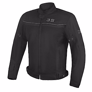 3S HIGH-PERFORMANCE MESH MOTORCYCLE JACKET- BREATHABLE, CE ARMORED FOR BIKER, RIDING PROTECTION...BLACK, 2-XL