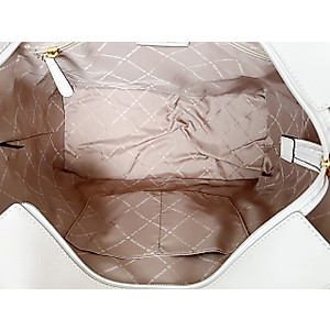 Michael Kors Gilly Large Jet Set Drawstring Top Zip Tote (Light Cream Multi MK)