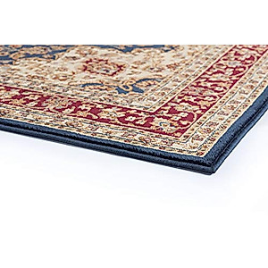 Kirsten Traditional Oriental Navy Scatter Mat Rug, 2' x 3'
