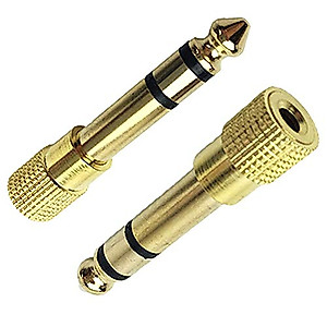 hutishop2020 1/8 3.5mm Female to 6.5mm 1/4 Male Headphone Jack Adapter Plug Stereo