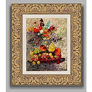 (SOLD) The Still Life - fruit and flower still life by internationally renown painter Andre Dluhos