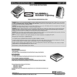 Hubbell Outdoor Lighting SG2-50-4K-PCU SG Sling Series Slender wallpack/floodlight, 51W, 120-277V, 4000K, Bronze, 51W/120-277V/4000K