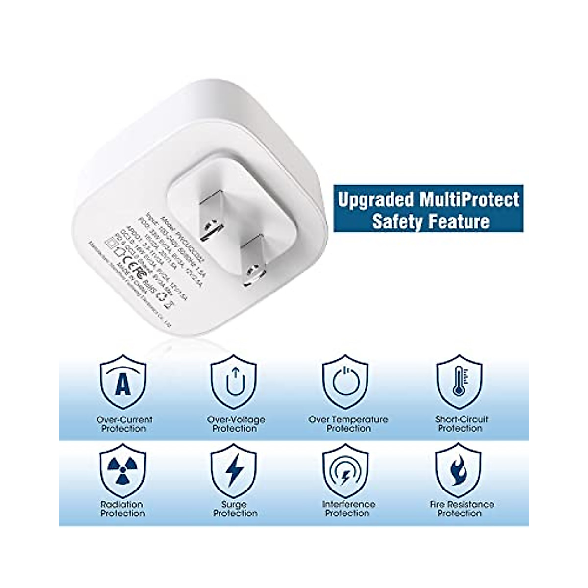 33W Super Fast Charger Block, PD PPS & QC 3.0 Charging Blocks for iPhone 14 13 12 Pro Max/Pro/Mini/Plus/iPad Pro/Air/Mini/MacBook, for Samsung S22/S21/S20/Ultra/Plus/Z Fold/Flip/Tab-White