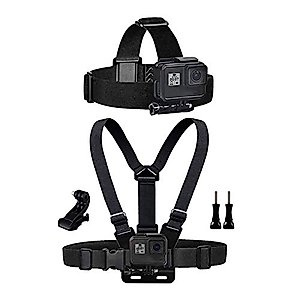 Dream Bull Chest Mount Harness Chesty Vest Head Mount Strap for Action Camera Compatible with GoPro Hero 11,10,9,8,Max,Go Pro Hero 7,6, 5,4, Session,3+,3,Hero (2018),Fusion,DJI Osmo,AKASO