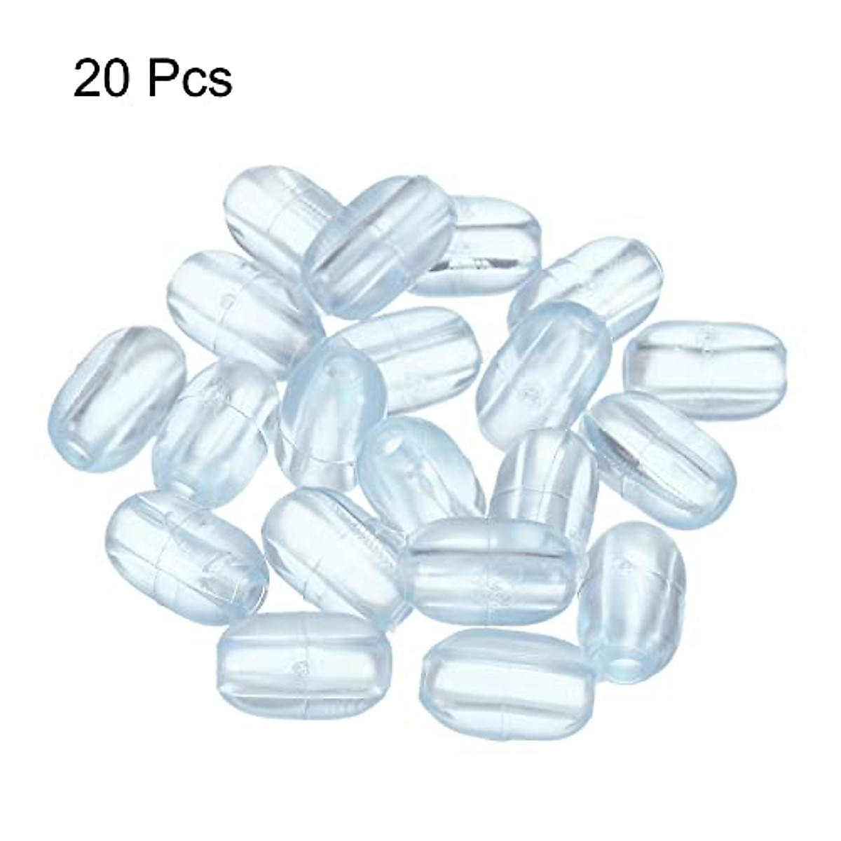 MECCANIXITY Kitchen Sink Rack Feet 5mm ID x 13mm OD PVC Sink Replacement Feet for Protective Sink Grid, Clear Pack of 20