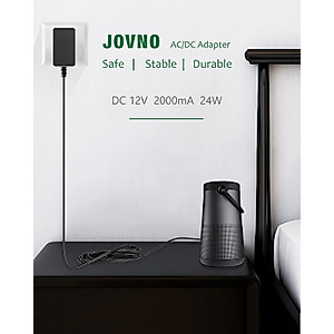 JOVNO 12V 2A 24W Multi Tips(10pcs) Switching Power Adapter, 100-240V AC to DC 12V Power Supply RGB LEDs Driver with 5.5x2.1mm 4.0x1.7mm 3.5x1.35mm for LED Strip Light Camera Router LCD Monitor DC Pump