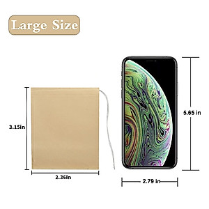 Numola Unbleached Tea Filter Bags for Loose Leaf Tea, Biodegradable and Compostable Tea Bags Empty, Wood Pulp Filter Paper Organic Tea Infuser Bag Disposable Drawstring 100 Pcs (3.2'' x 4.2'')