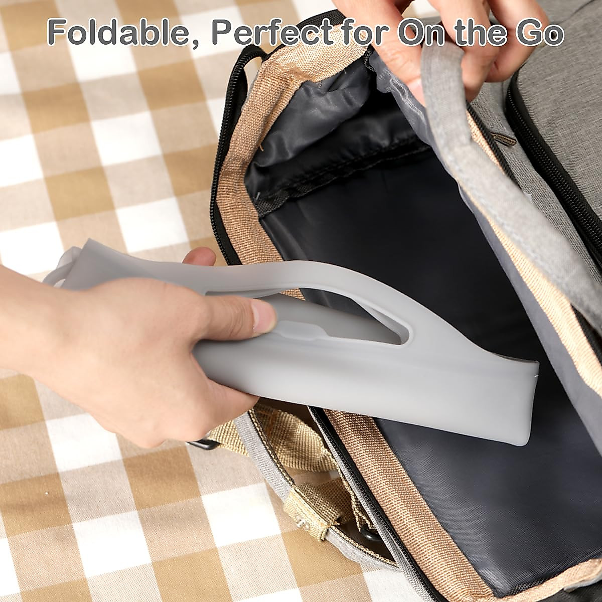 Haakaa Silicone Microwave Steam Sterilizer Bags, Reusable Silicone Steaming Bags for Baby Bottles, Breast Pump, Accessories, Pacifiers and Teethers, Great for Home and Travel, Grey (2PCS)