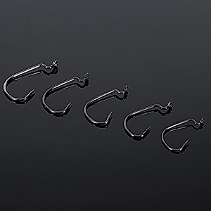 EVTSCAN 100PCS/Box Fishing Crank Hook High Carbon Steel Offset Lure Jig Worm Fishing Accessories Tools
