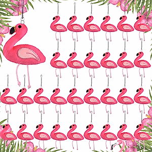 Civaner 30 Pcs Flamingo Ornament Mini Flamingo Stuffed Animal Plush Toys Gift Flamingo Keychain Decorations Pink Flamingo Keychain Set Flamingo Birthday Party Decor for Party Favor