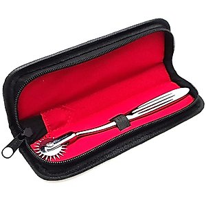 MuskalMed Wartenberg Neuro Pinwheel Diagnostic Instrument Sensory Wartenberg Pinwheel 1 Head Strong Wheel Stainless Steel Nerve Tester (Silver) with Carry Case MSP-01