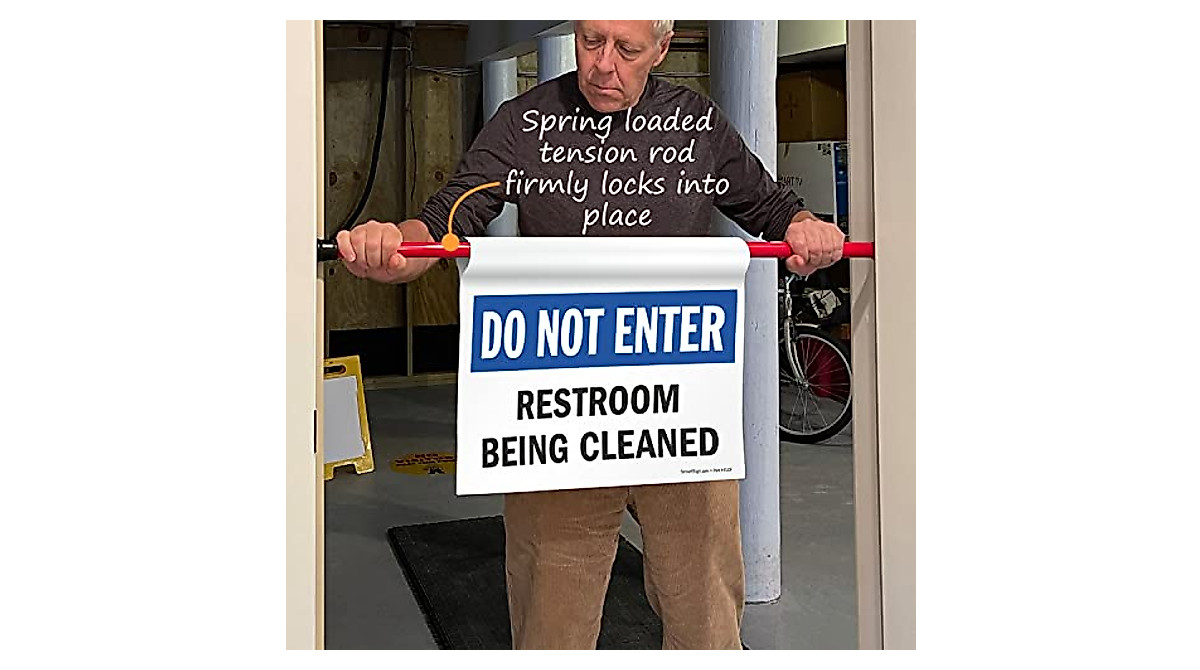 SmartSign Do Not Enter Restroom Barricade Sign Kit