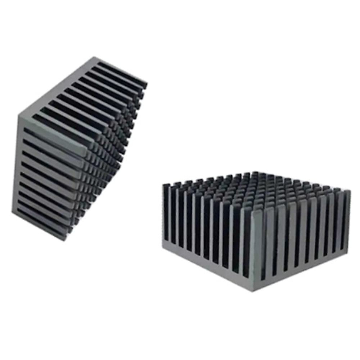 Jienk 4PCS Black Aluminum Heat Sink with Thermal Conductive Adhesive Tape, 40×40×20mm Heatsink Cooler for Cooling VRM GPU Stepper Driver 3D Printer Stepper Motor