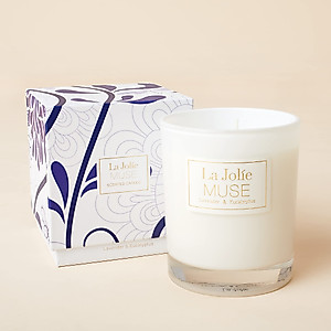 LA JOLIE MUSE Lavender Eucalyptus & Jasmine Scented Candle, Candles Gifts Sets for Women, Aromatherapy Candles, Relaxing Candles for Women Stress Relief, Soy Candle Set, 8.1 oz Each