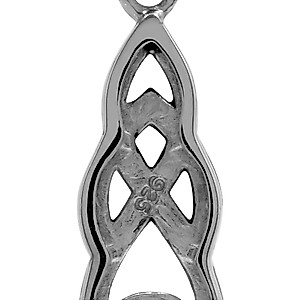 Silvershake 1.4ct. Natural Garnet 925 Sterling Silver Celtic Knot Solitaire Pendant with 18 Inch Chain Necklace