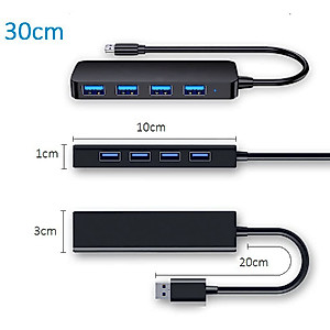 USB C Hub, 4-Port USB 3.0 Hub 5Gbps High Speed Data Transfer, USB Splitter USB Expander for Laptop, Xbox, Flash Drive, HDD, Console, Printer, Camera, Keyborad, Mouse