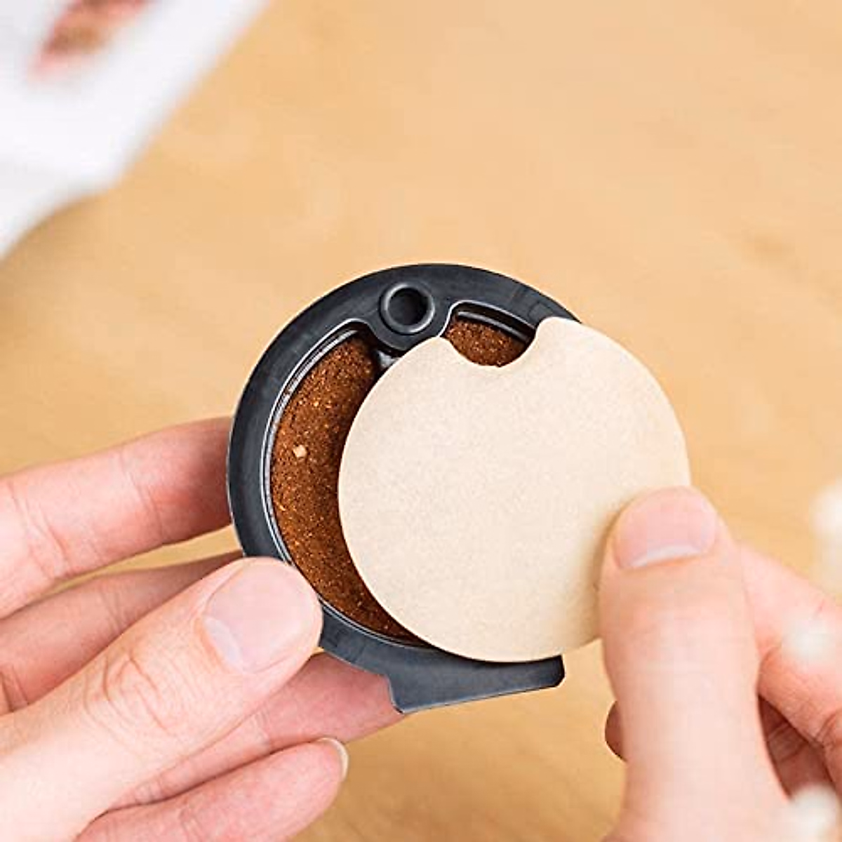 WAITLOVER 50PC Disposible Paper Filter for Reusable Tassimo/Nespresso Coffee Capsule Capsule from for Cleaning Keep Protect Block