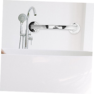 OSALADI 3pcs Hand Rest Kitchen Cabinet Handles Bath Glass Suction Cup Wall Metal Hand Rail Safety Hand Bar Safe Grab Bar Toilet Safety Bar Balance Bar Sucker Armrest Tub Grabber Elder