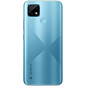 Realme C21Y (64GB, 4GB) 6.5" HD+, 5000mAh Battery, Instant Finger Print, Dual SIM GSM Unlocked Global 4G LTE - International Model RMX3261 (Fast Car Charger Bundle, Cross Blue)