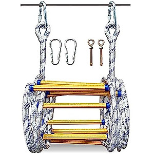 Safety Ladder,Home Emergency Escape Ladder - Portable Fire Escape Ladder,Rope Ladder/5M/16.4Ft