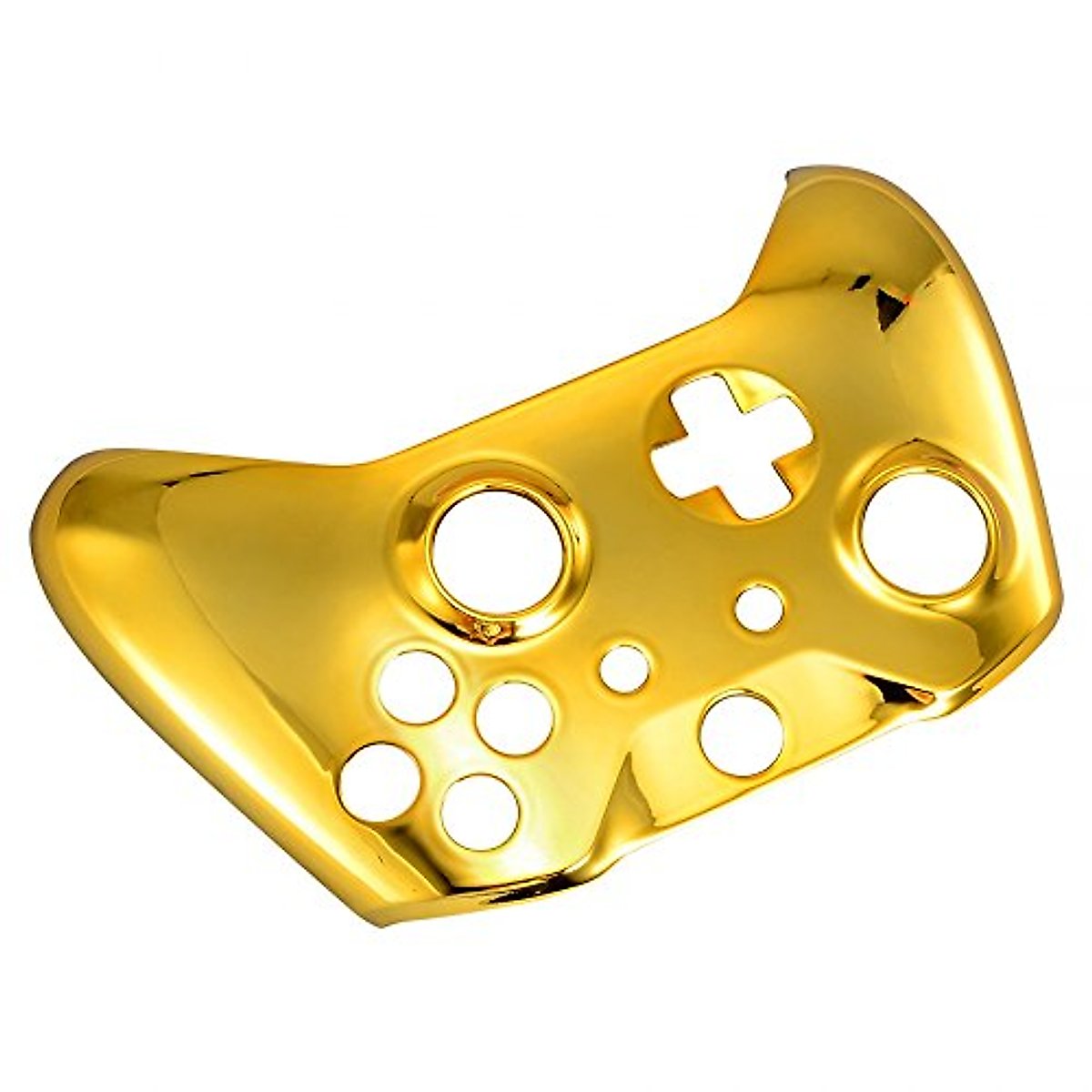 eXtremeRate Chrome Gold Front Housing Shell Faceplate for Xbox One S & Xbox One X Controller - Controller NOT Included