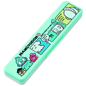 Hangyodon Utensil Set - Includes Reusable Fork, Spoon, Chopsticks and Carrying Case - Authentic Japanese Design - Durable, Dishwasher Safe - Comic