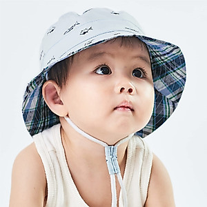 Durio Baby Sun Hat Sun Protection Baby Hats Double Sides Toddler Sun Hats Cap Summer Beach UPF 50+