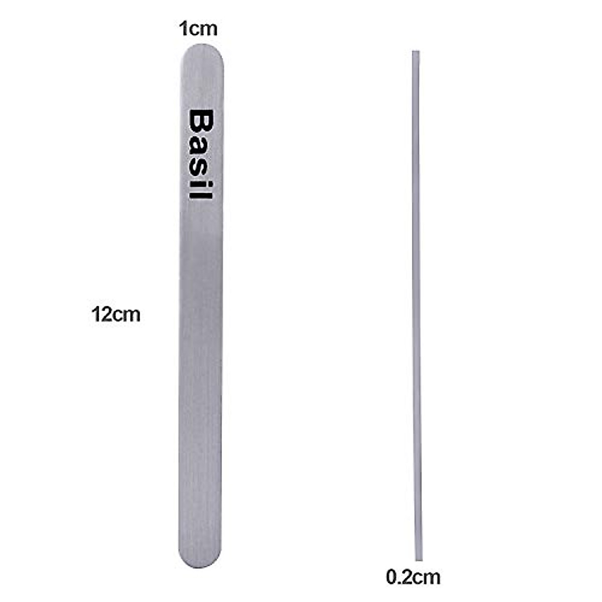 HERB BROS Stainless Aluminum Herb Markers [Set of 10] - Easy to Read Metal Plant Labels for Garden Herbs