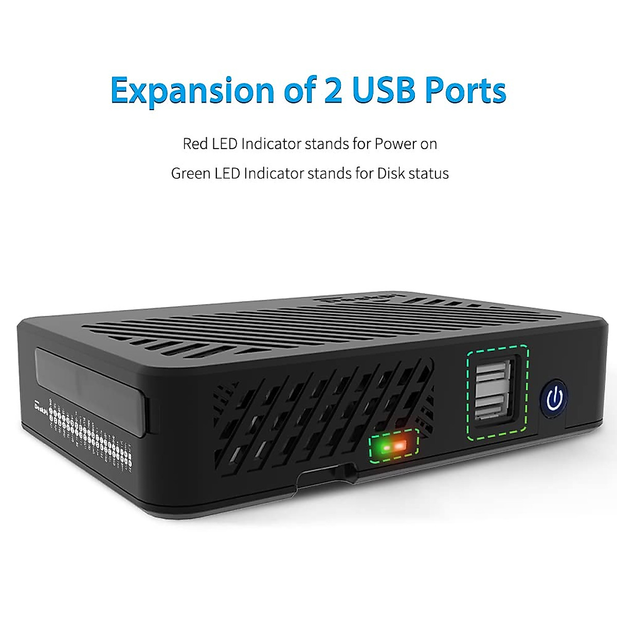 GeeekPi DeskPi Lite for Raspberry Pi 4, Pi 4 Case with Power Button/Heatsink with PWM Fan,32GB Card,QC3.0 Power Supply for Raspberry Pi 4B