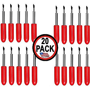 20 Pack - Made in USA - Explore Replacement Blades Compatible Cricut Imagine Explore Air 2 Create Maker 3 Expression 45° Standard Vinyl Fabric Scrapbook Cutting Blades Replacements
