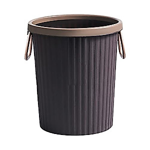 Trash Bin Trash Can Wastebasket Trash Can with Handle, Large Capacity Garbage Can Wastebaskets for Bathroom Bedroom Office Kitchen Living Room Garbage Can Waste Bin (Color : OneColor, Size : M)