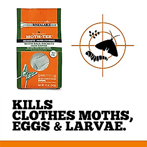 Reefer-Galler Moth-Tek Snowhite Cedar Scented Moth Ball Packets 12 oz (3)