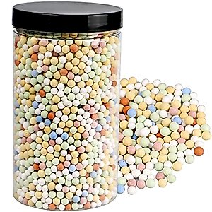 wohohoho 2.2lbs Mini Muiti-Color Hydroponics Clay Pebbles, Upgraded 3mm-5mm Mix Hydro Ceramsite Balls, Horticultural Plant Decorative Rocks for Aquaponics, Drainage Water, Purification, Cultivation