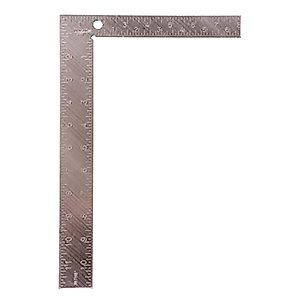 Johnson Level & Tool 430 Steel Carpenter Square, 8" x 12", Silver, 1 Square